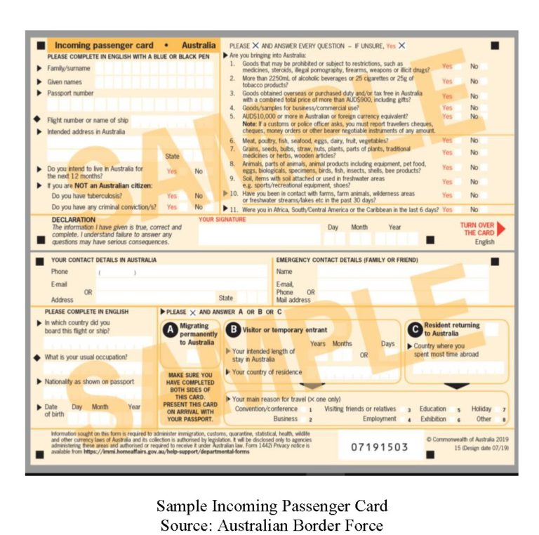 电子旅客申报 Digital Passenger Declaration